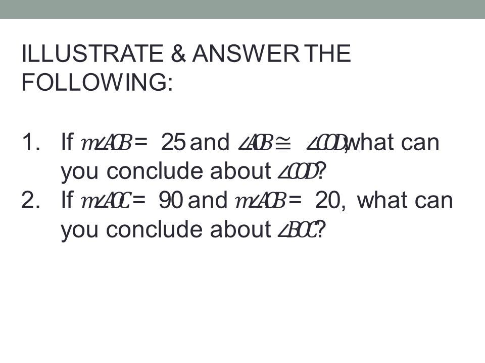 Subsets Of A Line And Angles. Goals: A. Illustrates Subsets Of A Line B
