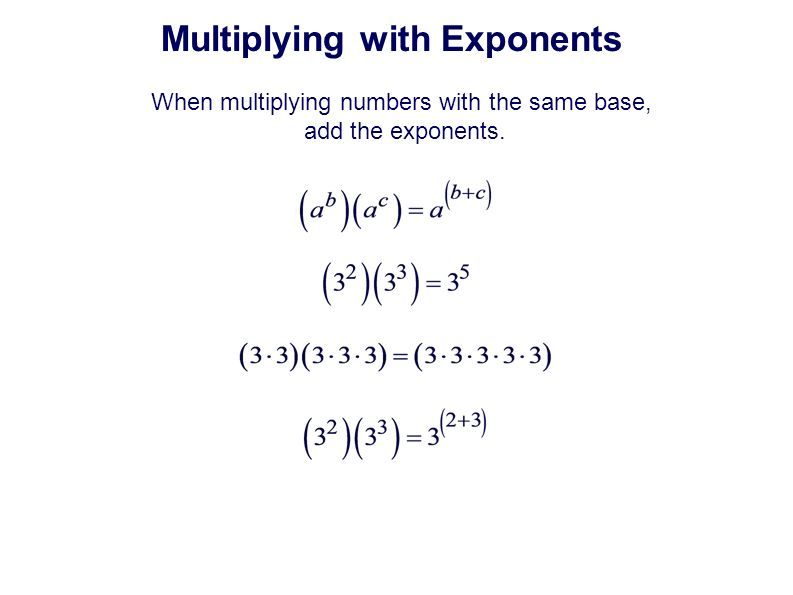 Introduction To Exponents. Exponents When
