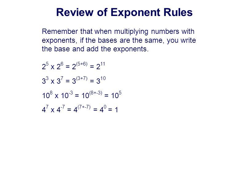 Introduction To Exponents. Exponents When