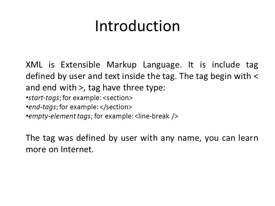 Simple Xml Innet This Presentation Will Introduction Xml And Using Xml