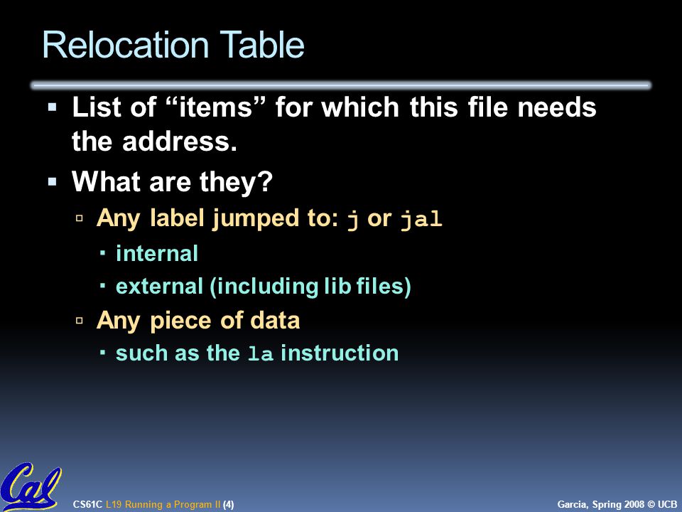 ~cs61c Ucb Cs61c Machine Structures Lecture 19