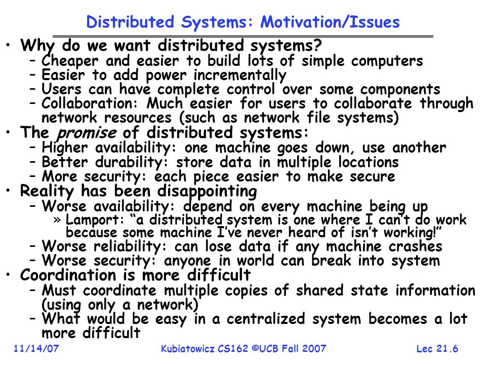 Cs162 Operating Systems And Systems Programming Lecture 21 Networking 3491