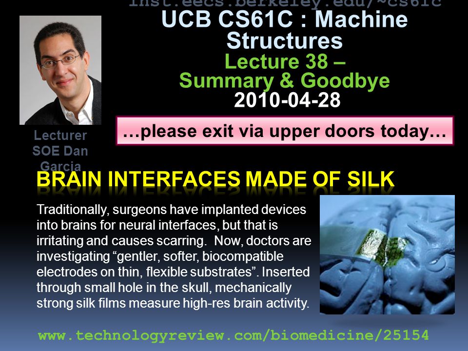 ~cs61c Ucb Cs61c Machine Structures Lecture 38