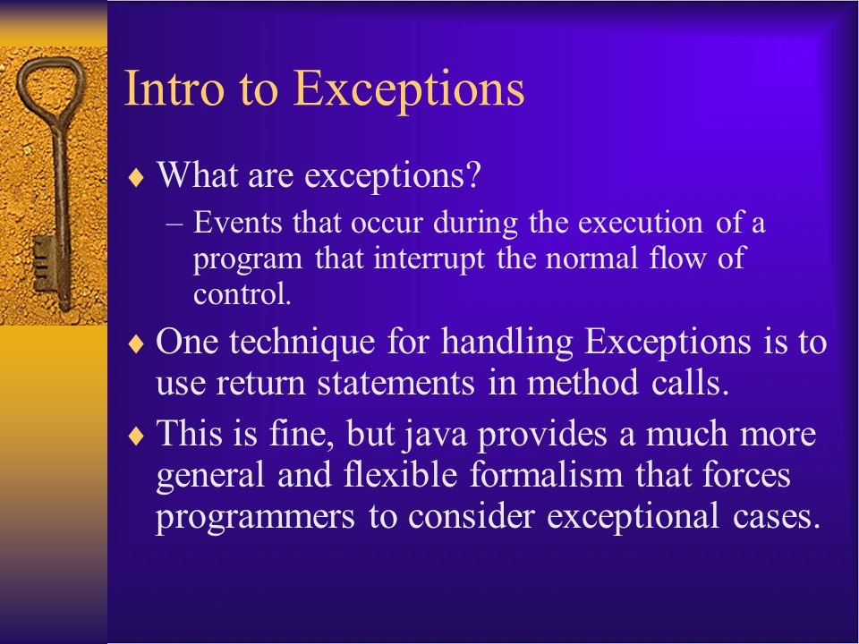 Java Exceptions Intro To Exceptions What Are Exceptions Events That