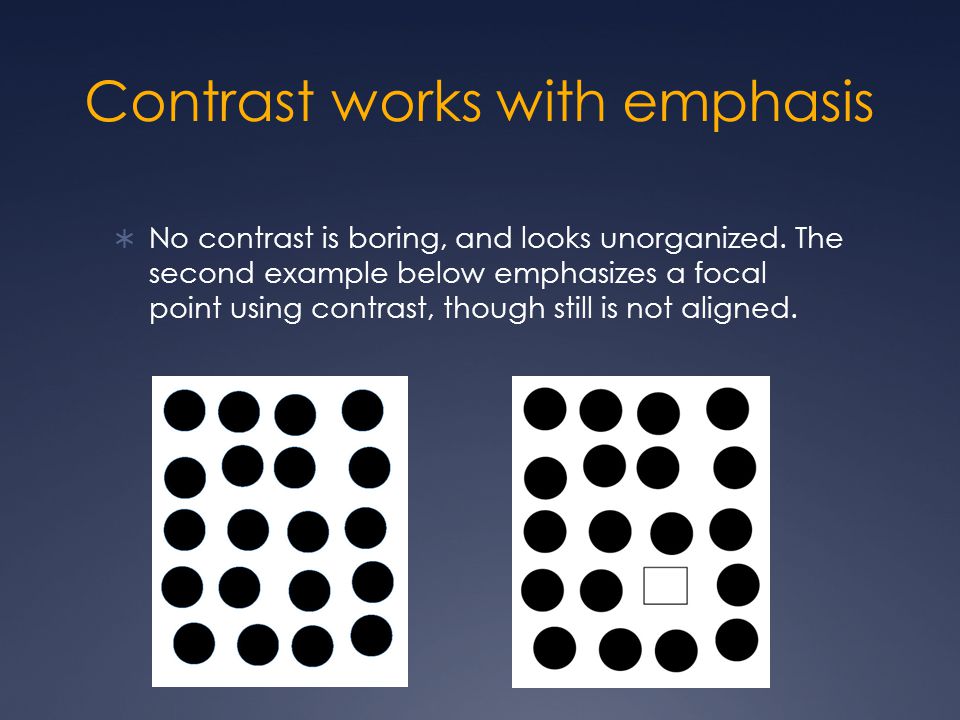Emphasis By Contrast Emphasis By Contrast