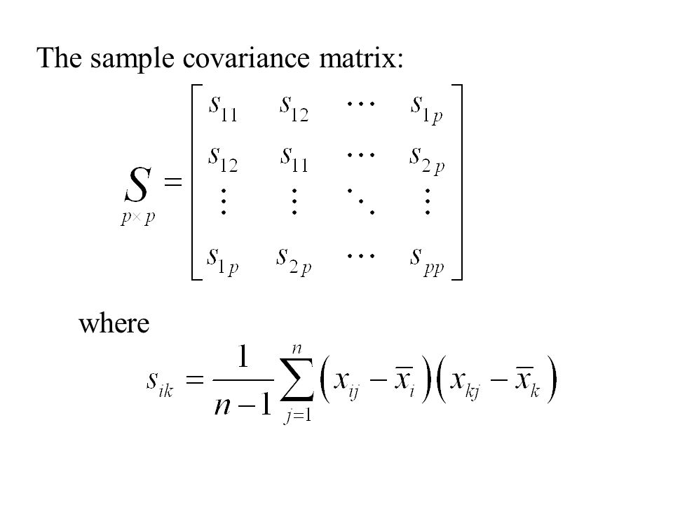 Sample Covariance Formula Sample Covariance Formula