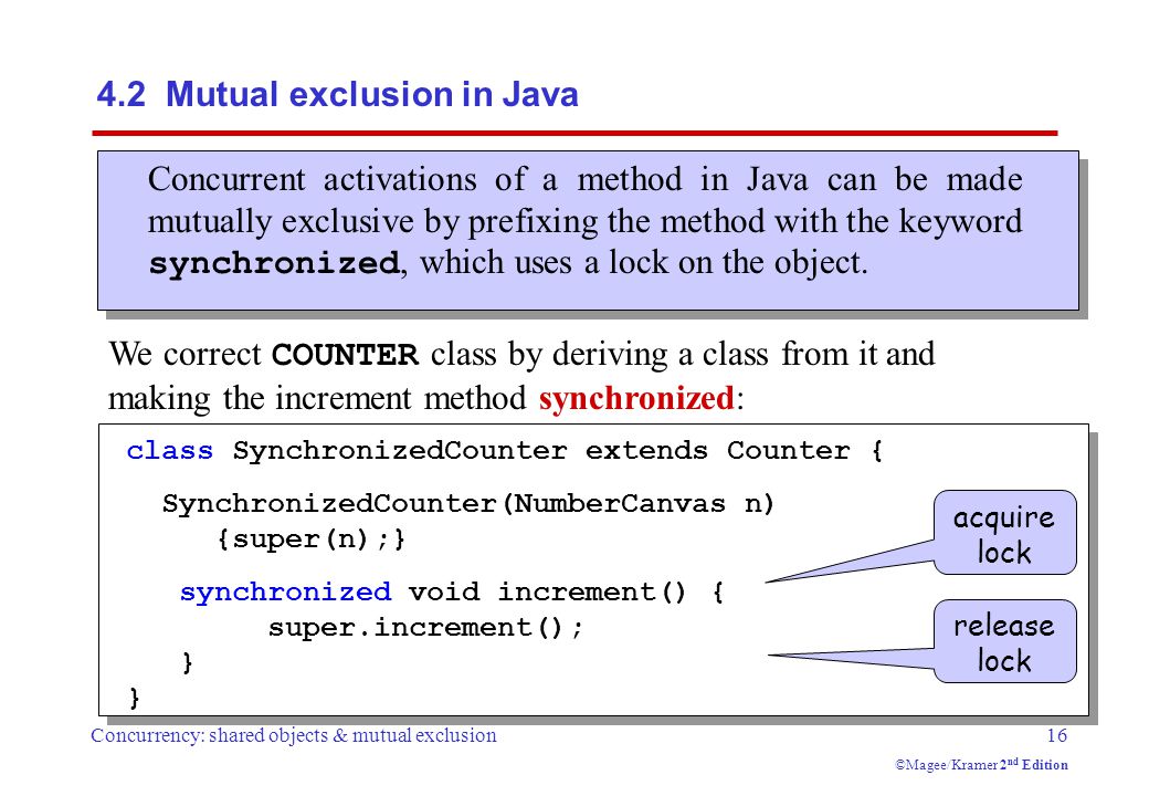 Concurrency Shared Objects And Mutual Exclusion1 ©magee Kramer 2 Nd Edition Chapter 4 Shared