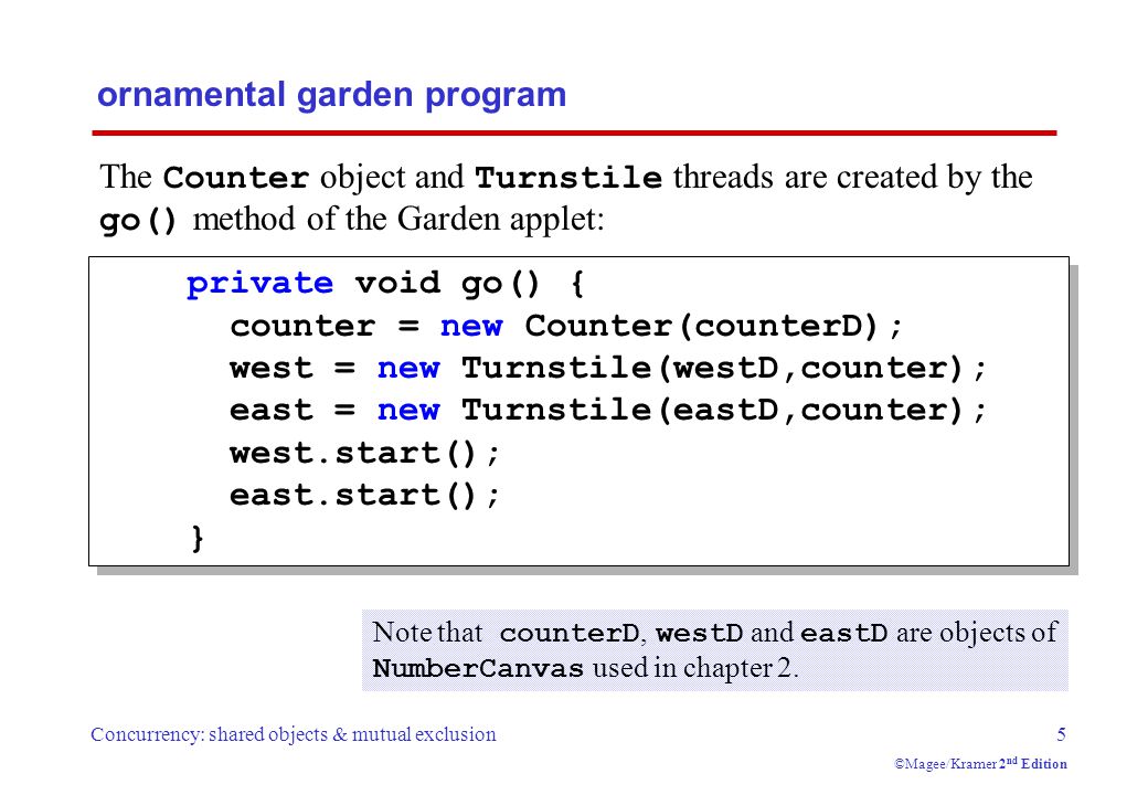 Concurrency Shared Objects And Mutual Exclusion1 ©magee Kramer 2 Nd Edition Chapter 4 Shared