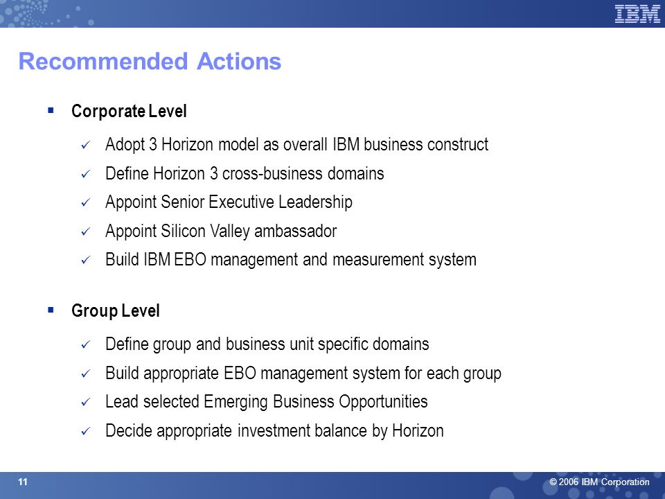 © 2006 Ibm Corporation Emerging Business Opportunities Discussion With