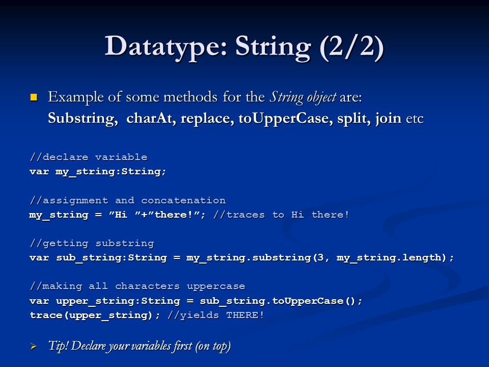 Variables And Data Types Flash Actionscript 30 Introduction To Thomas Lövgren Flash Developer 9410
