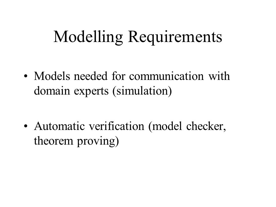 Safety Critical Systems 4 Formal Methods Modelling T Ppt Download