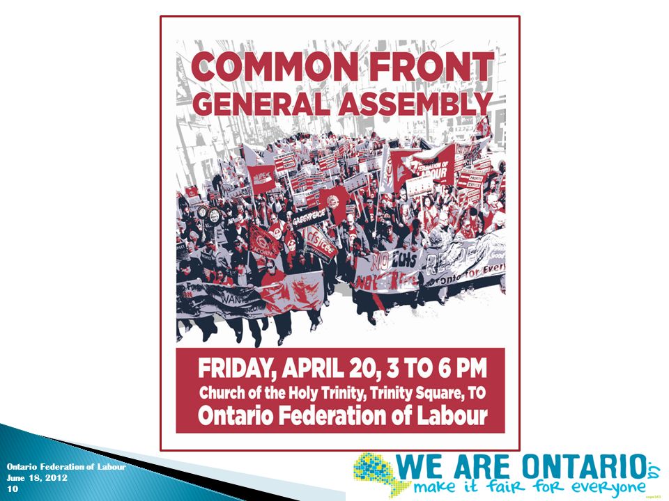 Ontario Federation Of Labour June 18 Ontario Federation Of Labour June