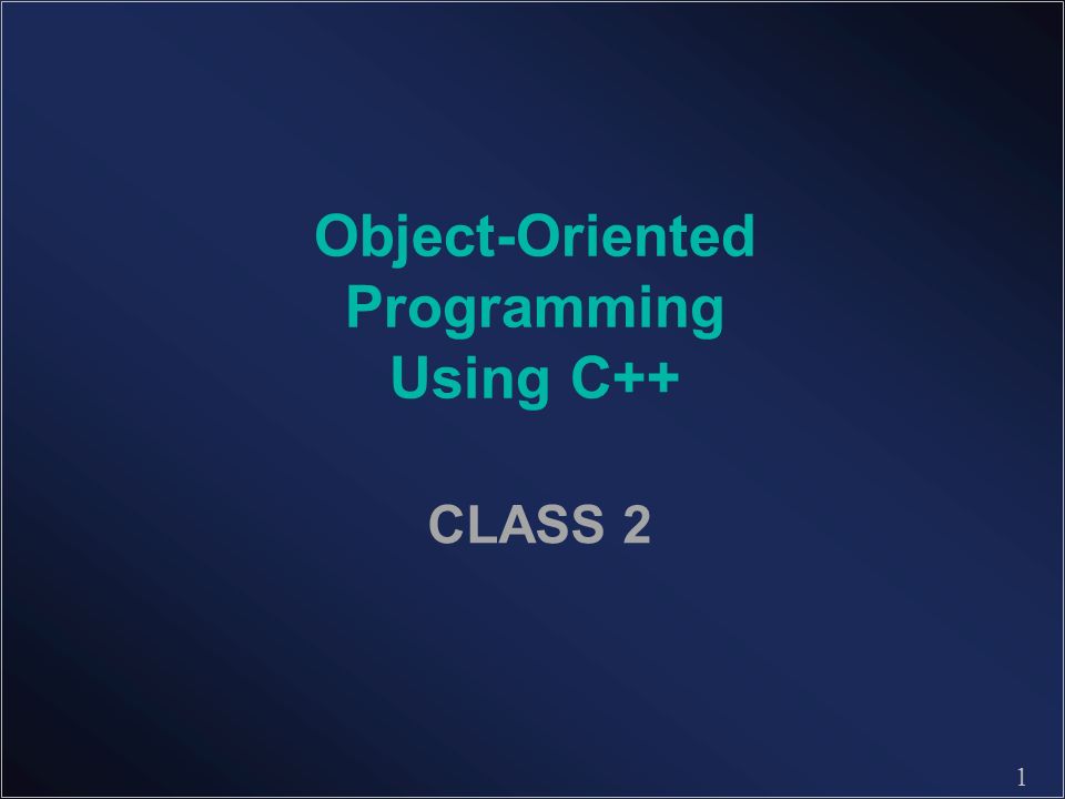 1 Object Oriented Programming Using C Class 2 2 Linear Recursion 4561