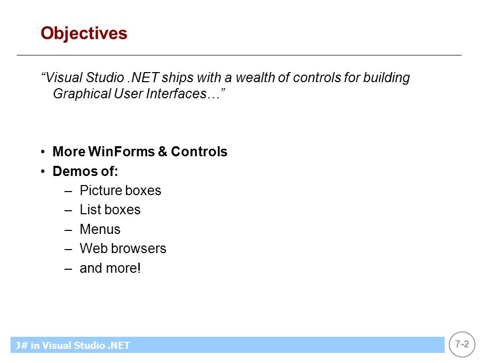 Lecture 7 Winforms And Controls Part Microsoftintroducing Cs Usingnetj 6564