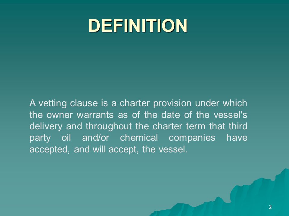 What does vetting mean store
