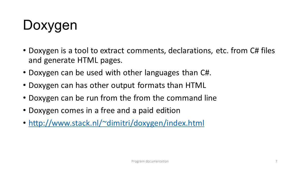 Program Documentation Using The Doxygen Tool Program Documentation1