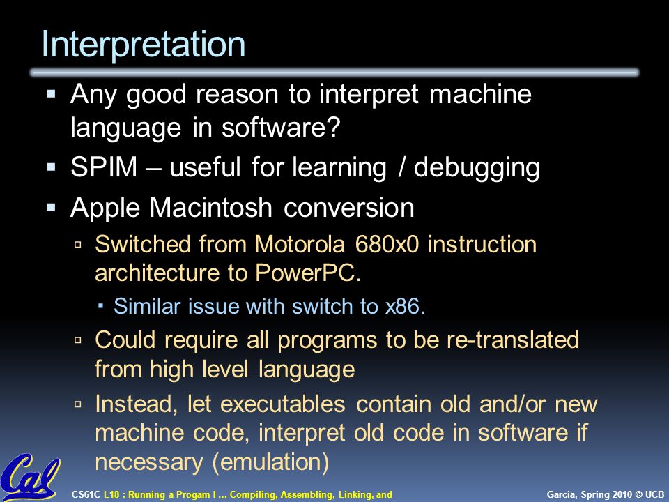 ~cs61c Ucb Cs61c Machine Structures Lecture 18