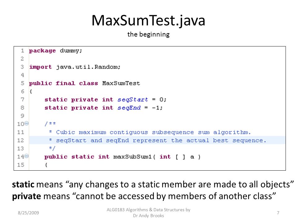 Alg0183 Algorithms And Data Structures Lecture 6 The Maximum Contiguous