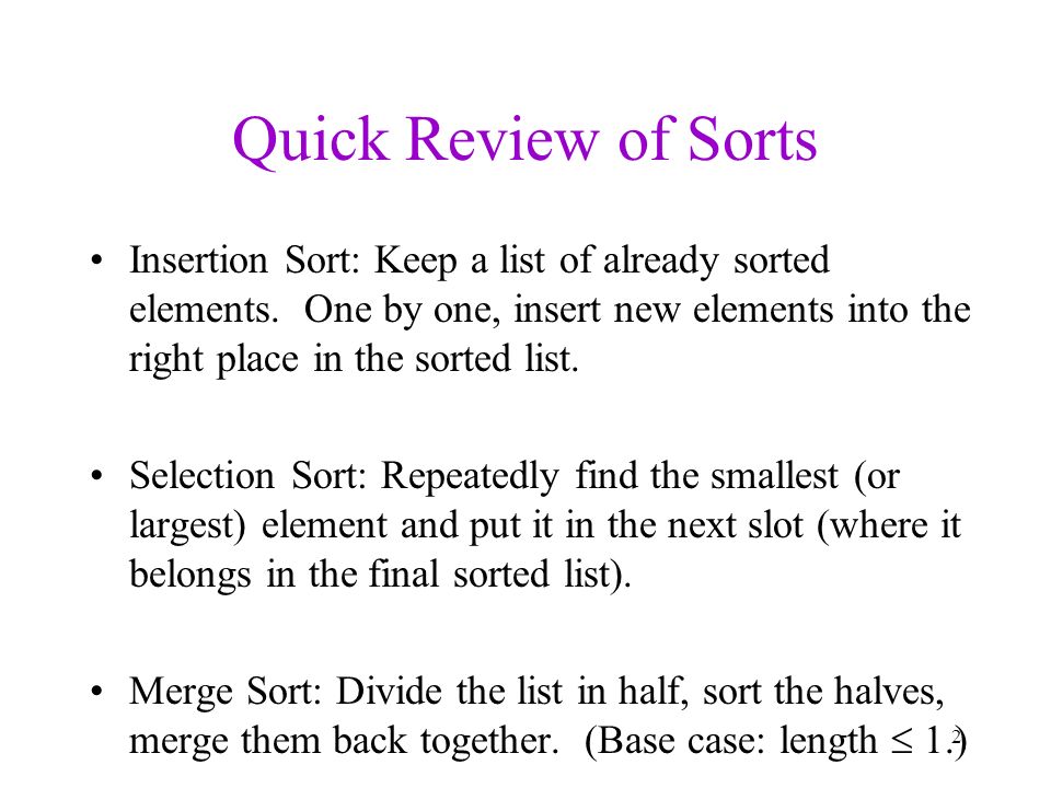 Cs221 Algorithms And Data Structures Lecture 4 Sorting Things Out 4028
