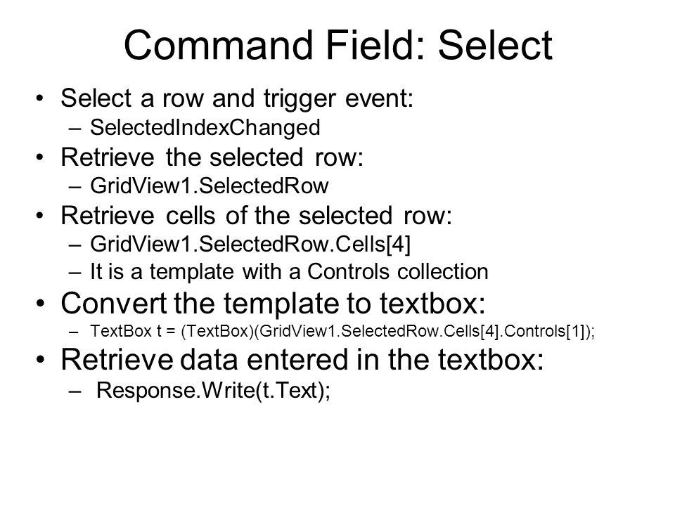 Working With Gridview Control Adding Columns Adding Buttons To A