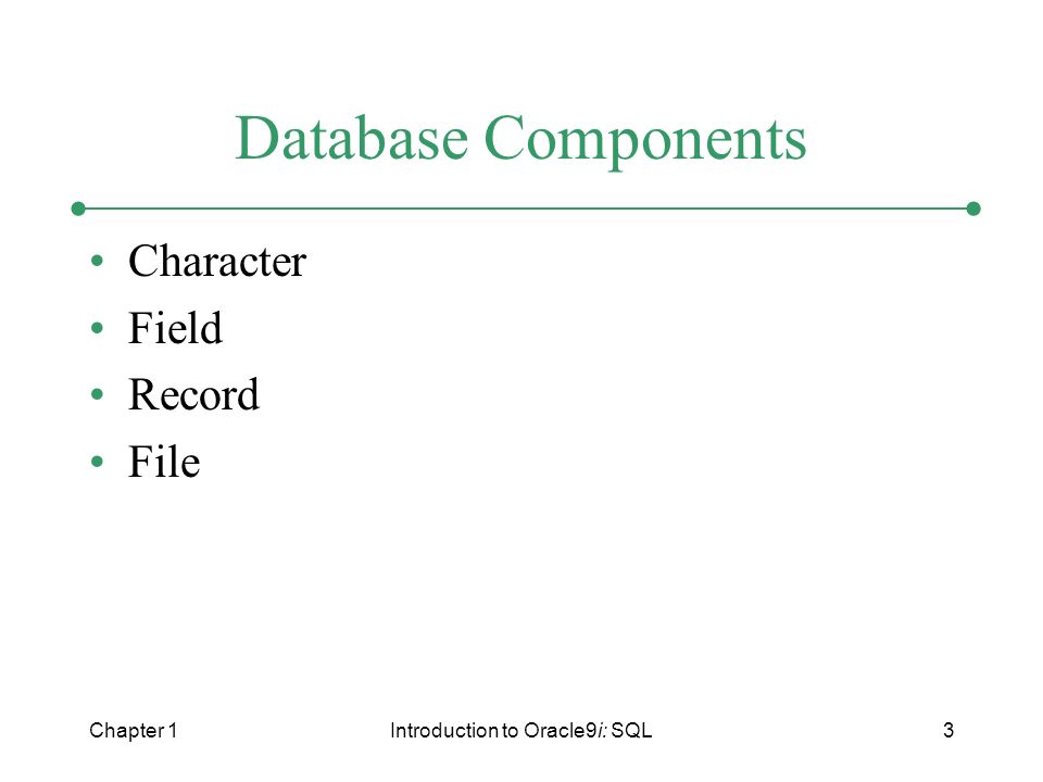 Chapter 1introduction To Oracle9i Sql1 Chapter 1 Overview Of Database Concepts Ppt Download