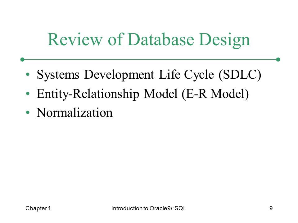 Chapter 1introduction To Oracle9i Sql1 Chapter 1 Overview Of Database Concepts Ppt Download