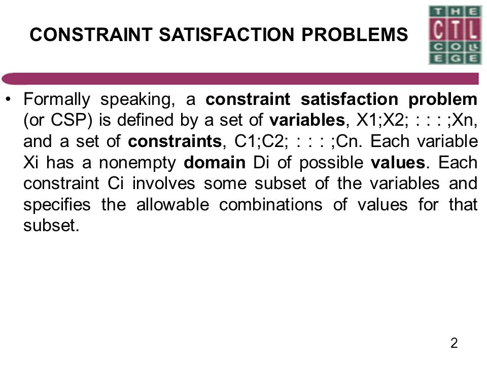 Csc 423 Artificial Intelligence Constraint Satisfaction Problems Ppt Download