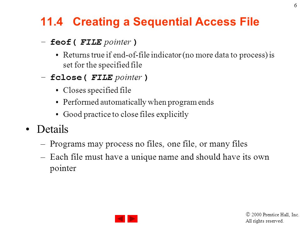 2000 Prentice Hall, Inc. All rights reserved Introduction Data files ... 2000 Prentice Hall, Inc. All rights reserved Introduction Data files ...