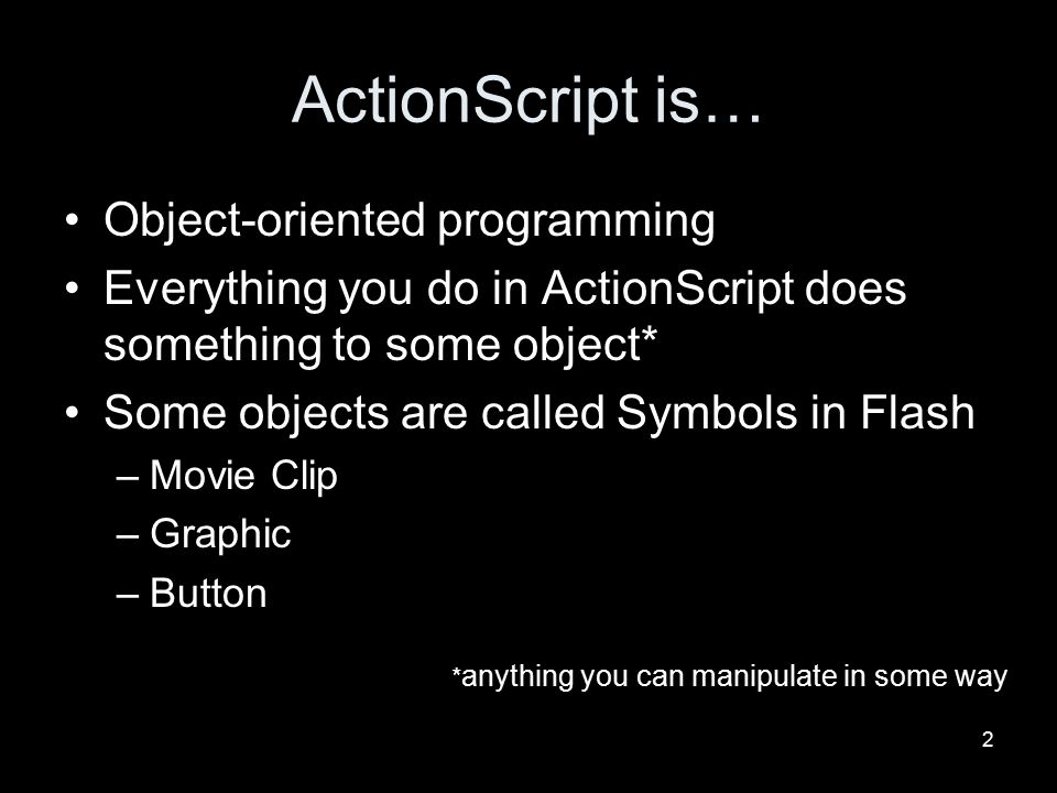 Computer Game Design Actionscript Is Object Oriented Programming 0349