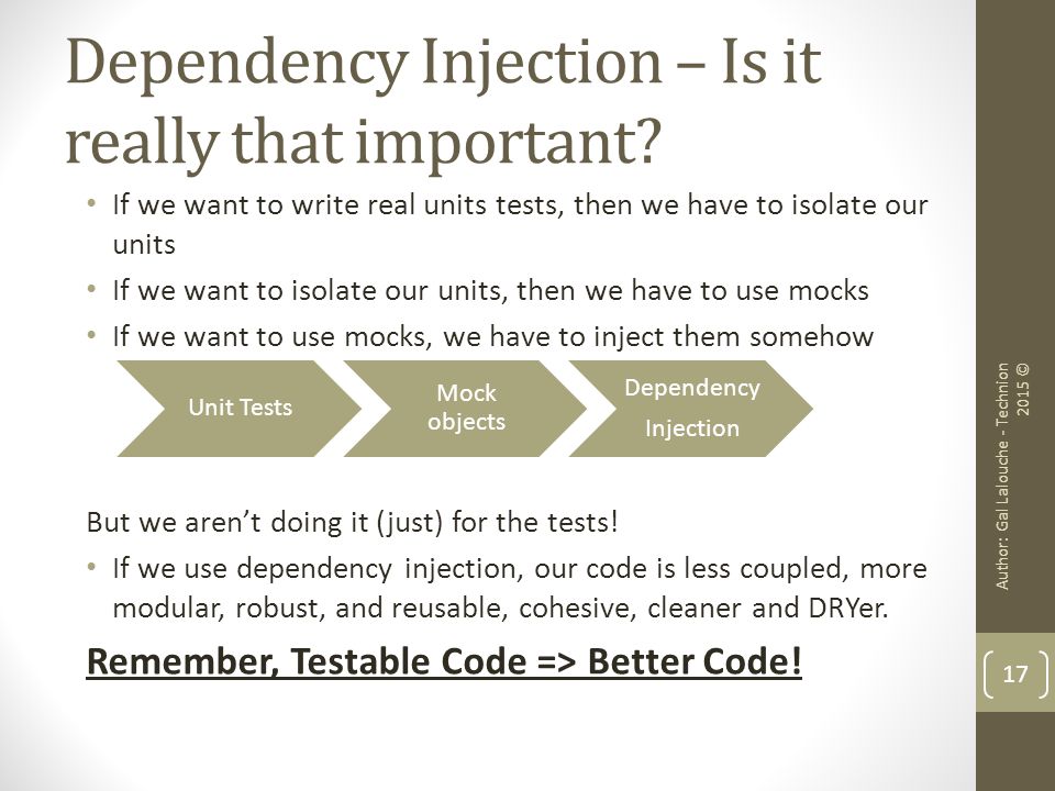 How To Do Unit Test Without Dependency Injection At Qiana Timothy Blog