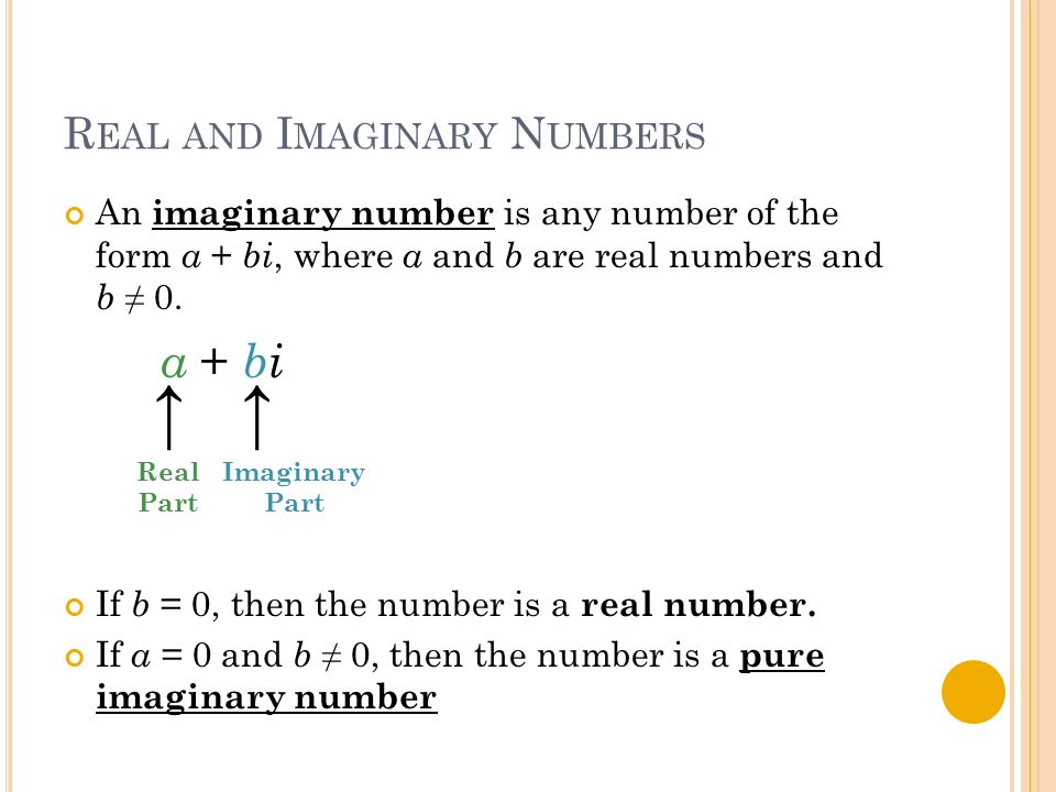 4.8 C Omplex N Umbers Part 1: Introduction To Complex And Imaginary