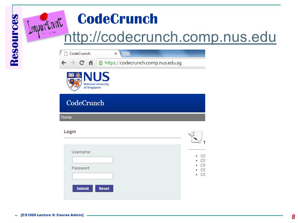 Cs1020 Data Structures And Algorithms I Lecture Note 0 Course Admin