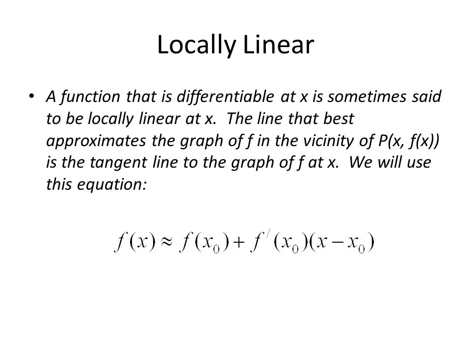 Local Linear Approximation Objective To Estimate Values Using A Local
