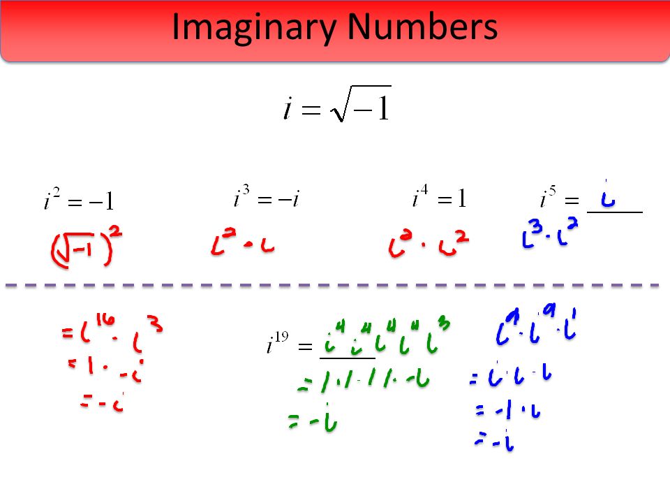 A.6 Complex Numbers & Solving Equations. Imaginary Numbers. - Ppt Download
