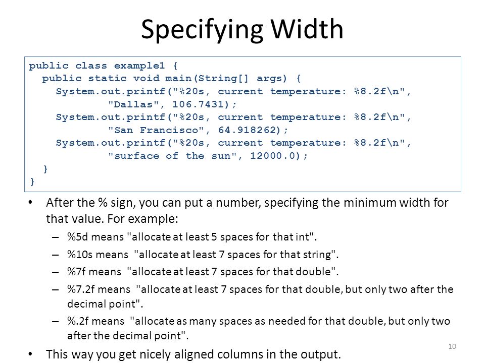 Formatted Output Printf Cse 1310 Introduction To Computers And