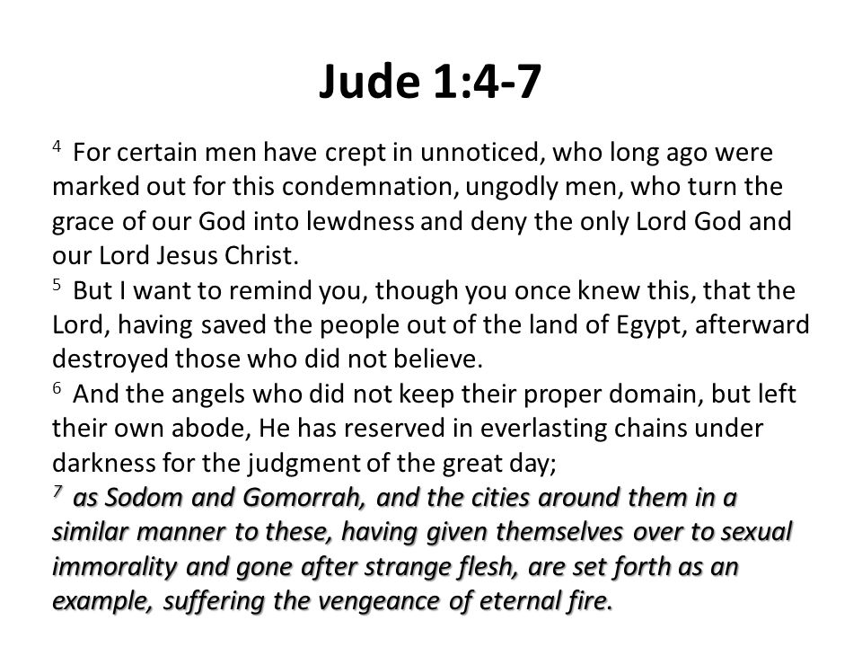 Threats Against The Church “given Over To Immorality” Part Iii Jude 1