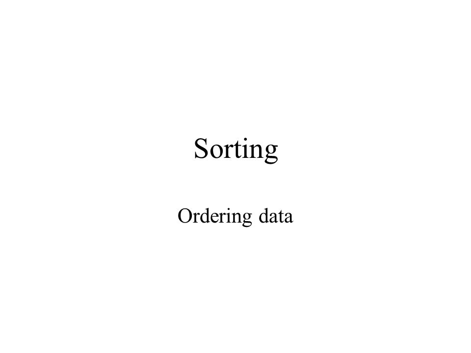 Sorting Ordering Data Design And Analysis Of Sorting Assumptions 1249