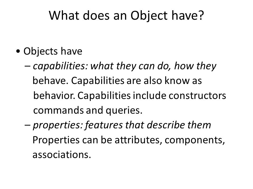 Object Oriented Programming Object And Classes Lecture 3 Mby Ppt