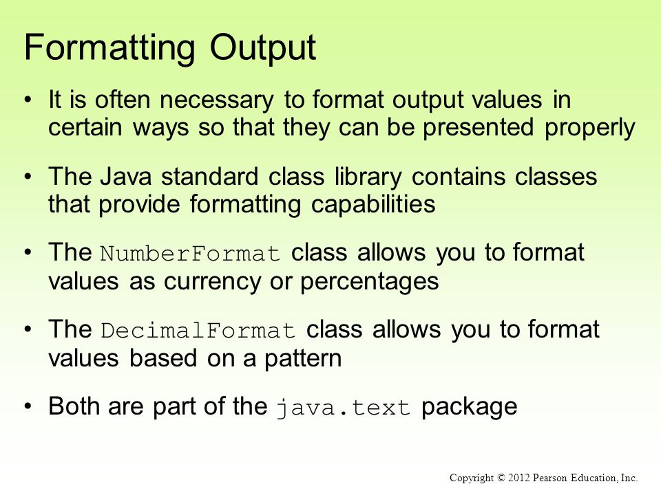 Outline Creating Objects The String Class The Random And Math Classes Formatting Output 4858