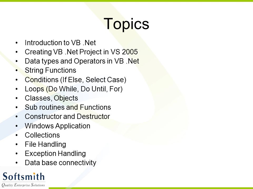 Vbnet Topics Introduction To Vbnet Creating Vbnet Project In Vs 7492