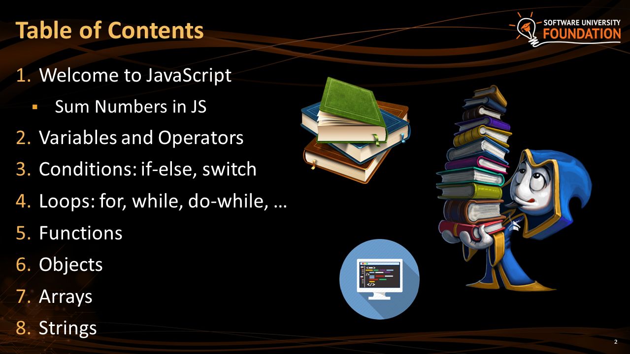 Javascript Basics Syntax Conditions Loops Functions Objects Arrays
